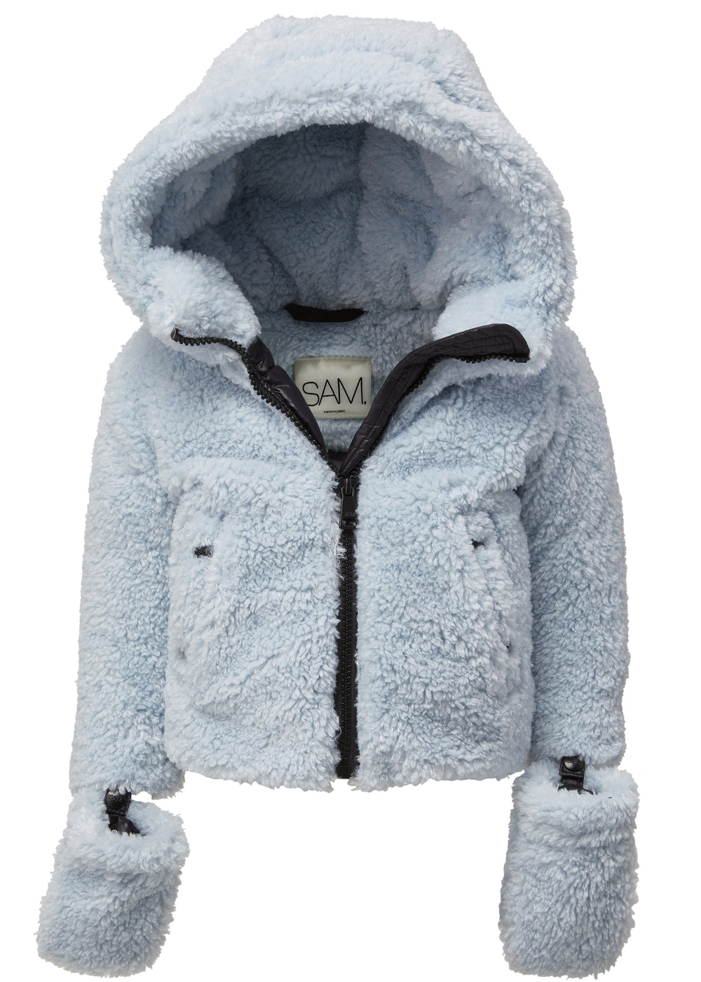 SAM new york infants Baby SNOWBALL sherpa jacket in light blue | SAM.