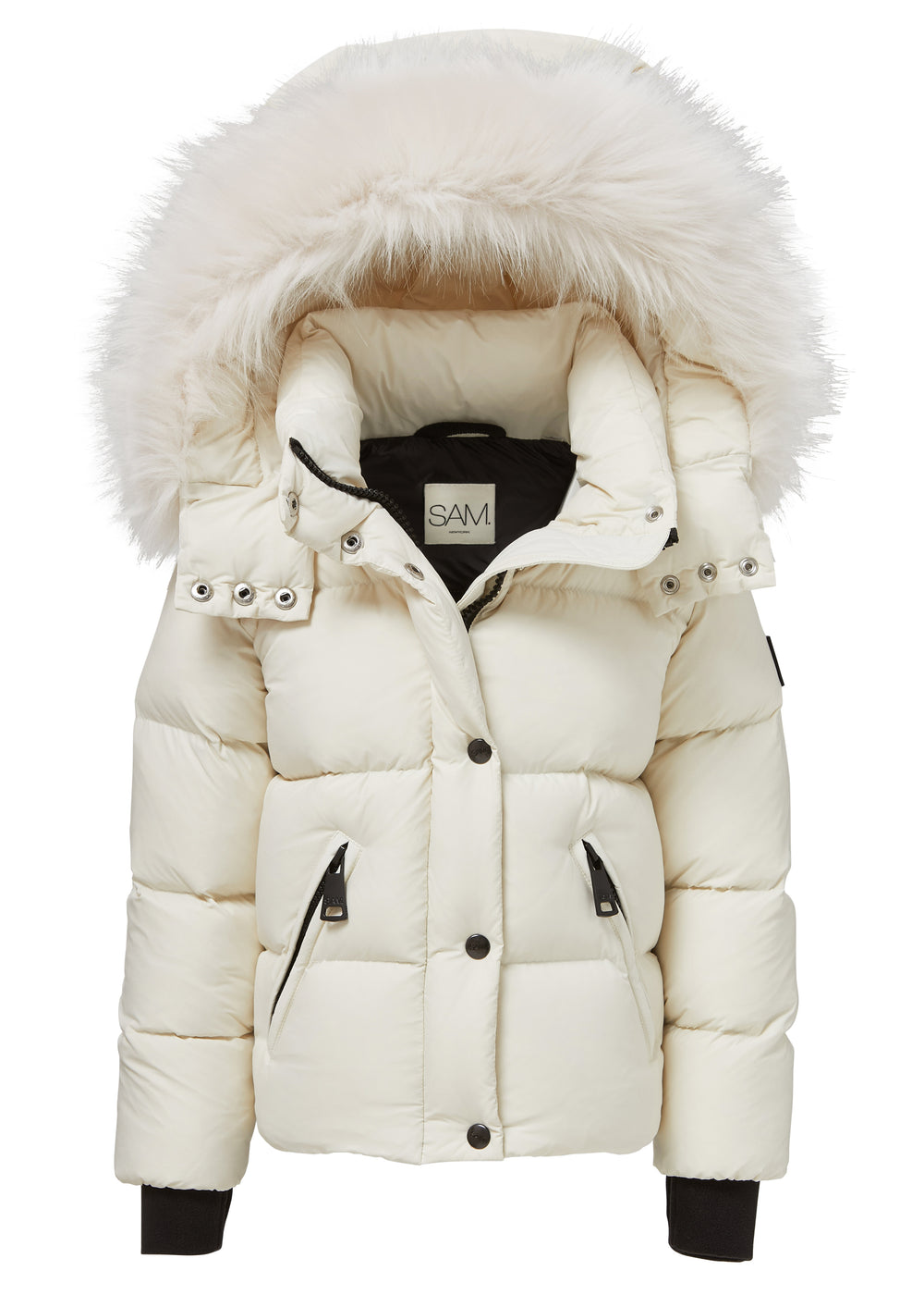 SAM new york big GIRLS faux fur Elsa puffer coat with detachable hood ...