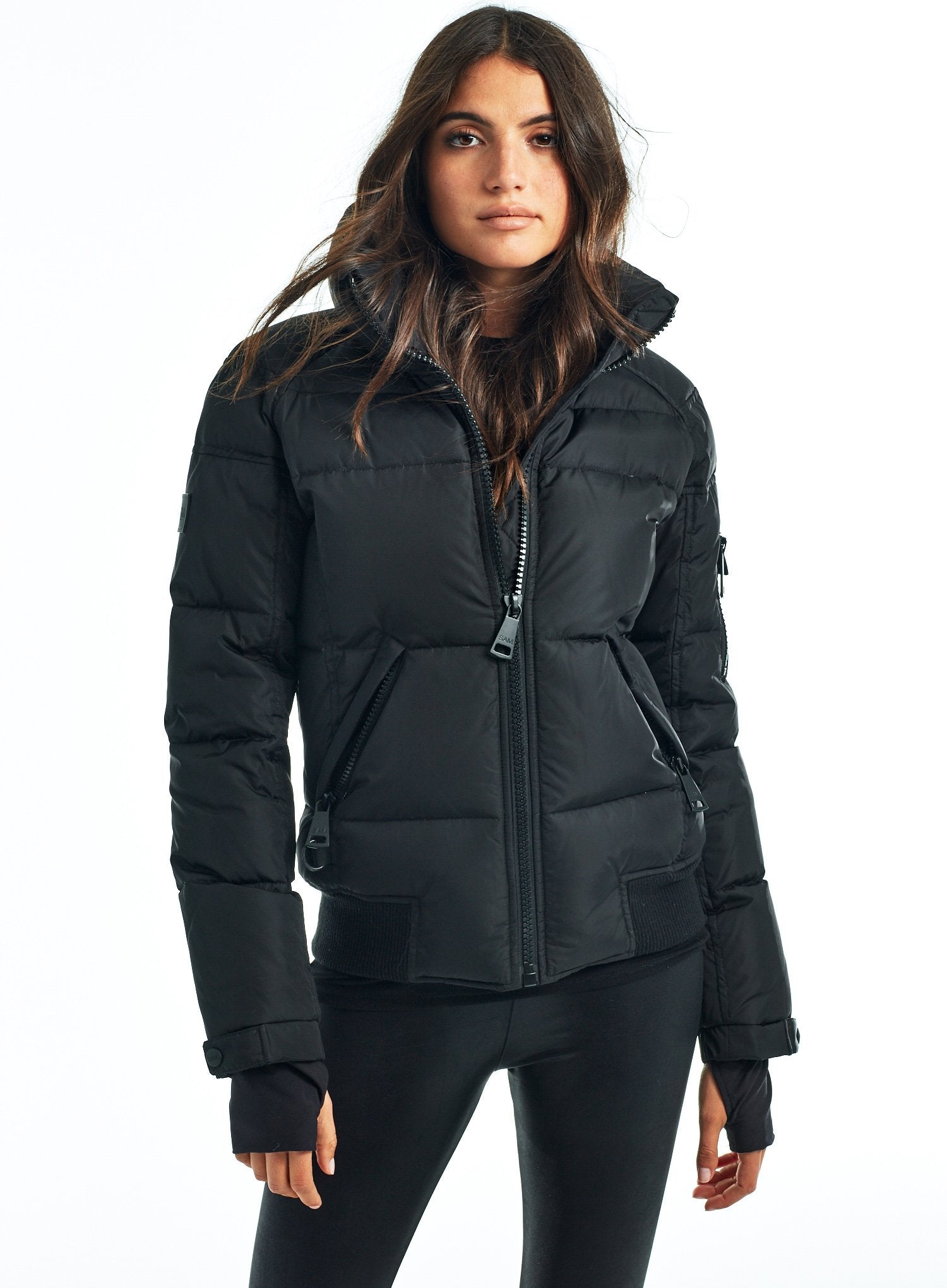 SAM new york womens FREESTYLE BOMBER puffer down jacket in SAM new york womens FREESTYLE BOMBER puffer down jacket in